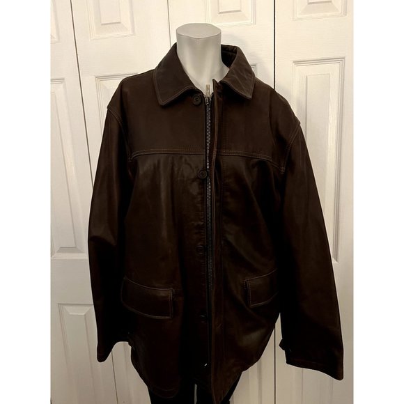 Faconnable | Jackets & Coats | Faconnable Mens Dark Brown Leather ...